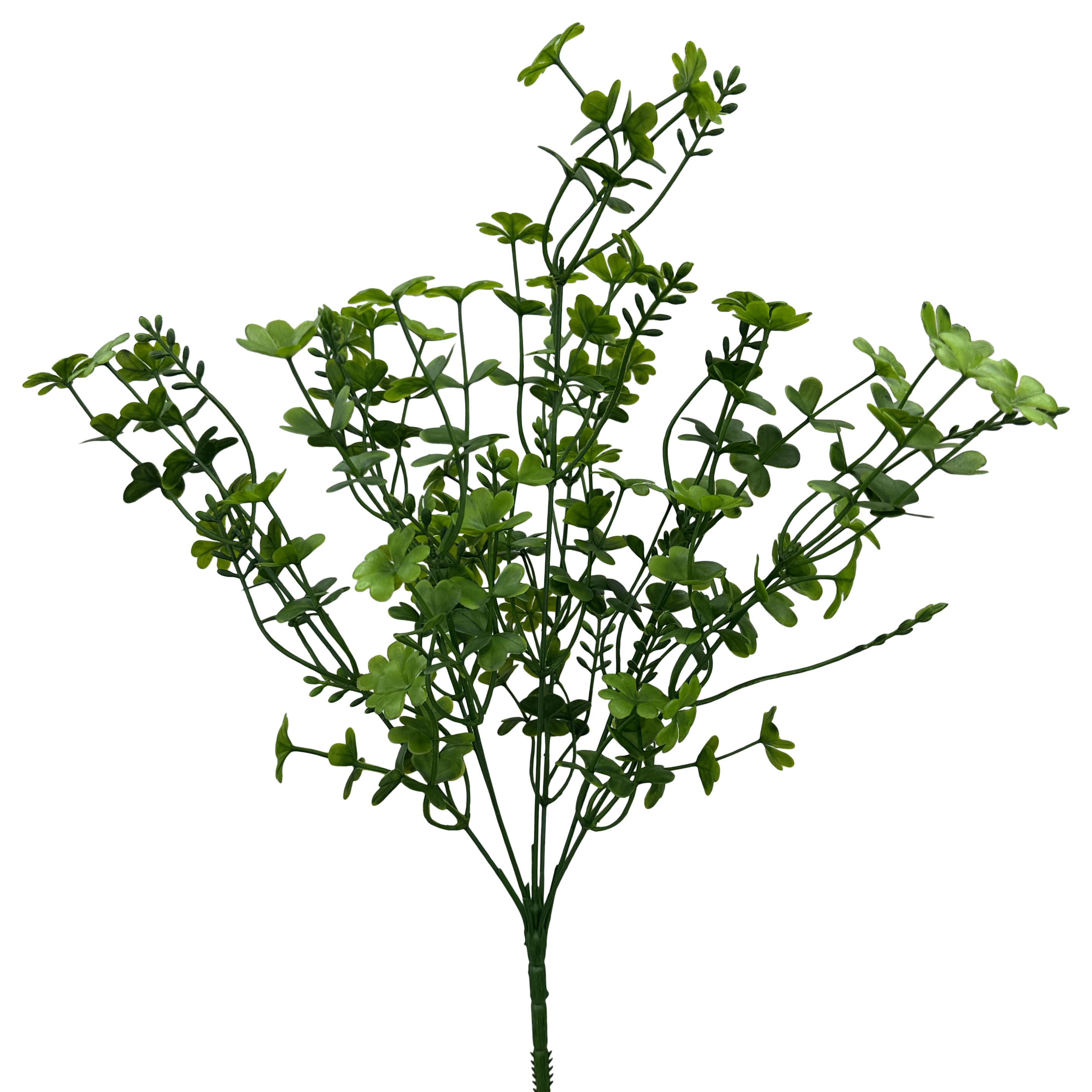 13683GN 21" Plastic Clover Leaves Bush Green – The Ribbon Shed